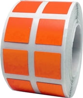 Orange Square Stickers | 0.5" Inch Square | 1000 Pack - Walmart.com