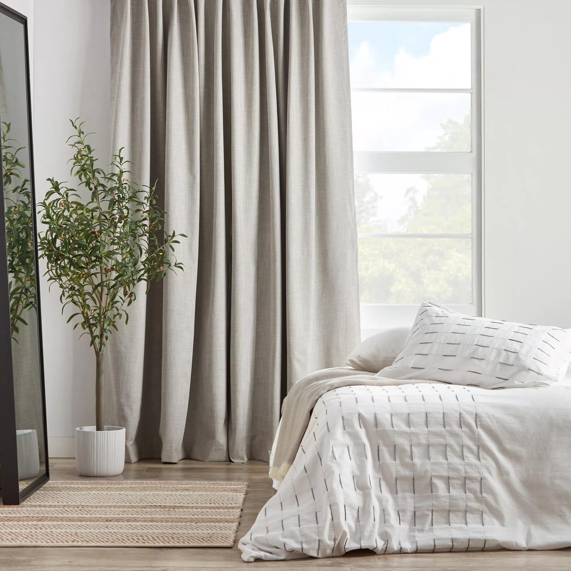 Click here for Bouclair Taupe Chita Back Tab Blackout Curtain 52x... prices