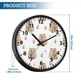 Capybara Flower Pattern Wall Clock 12 Inch Voice Activated Night Light ...