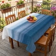 Abstract Haze Blue Gradient Table Cloth 52x70in, Waterproof Rectangle ...