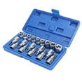 19Pcs 1/2in Hex Star E Type Socket Set Bit Socket Kit Hand Car ...