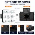 Birds on the Wire Teal Grey Outdoor TV Cover 40 to 43 Inch Weatherproof ...