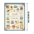 Bucket List Wall Calendar Monthly Goal Prompts Vintage Art Hanging ...