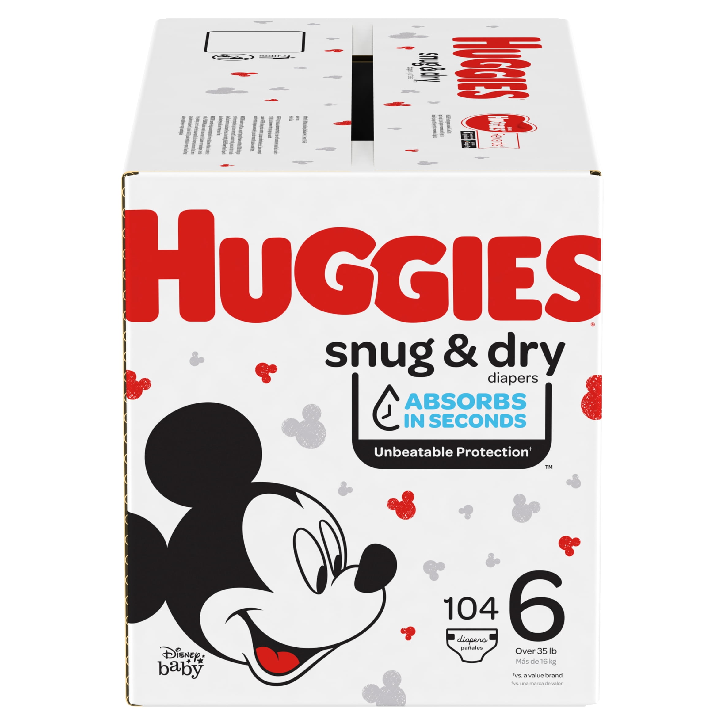 Huggies Snug & Dry Baby Diapers, Size 6, 104 Ct - Walmart.com