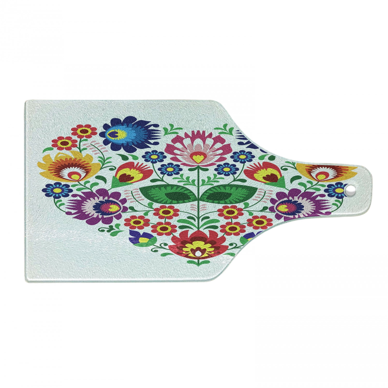 Polish Folk Art Cutting Board, Folkloric Slav Motif Graphic Shape as ...