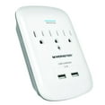 Monster 3001114 Just Power it Up 1200J 3 Outlets Wall Tap Design Surge ...