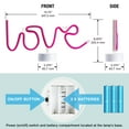 BrightSide Neon Love LED Desk Stand - Pink Tube with White Lights - 13. ...