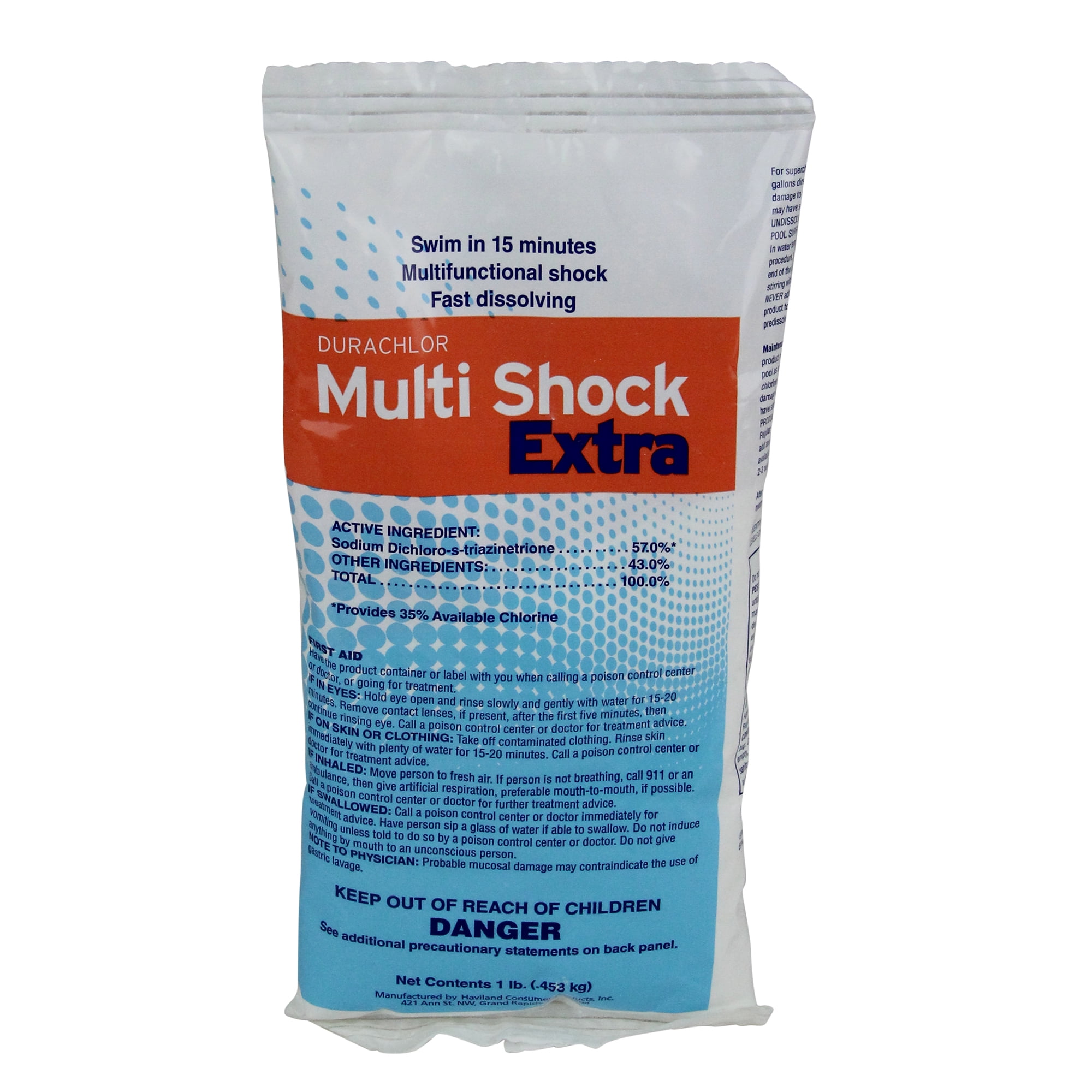 Pool Central 1 Lb - Haviland Durachlor Swimming Pool Multi Shock Extra - Walmart.com
