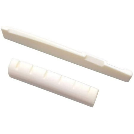 6 String Acoustic Guitar Bone Bridge Saddles and Nuts Ox Bone Nuts Bass ...