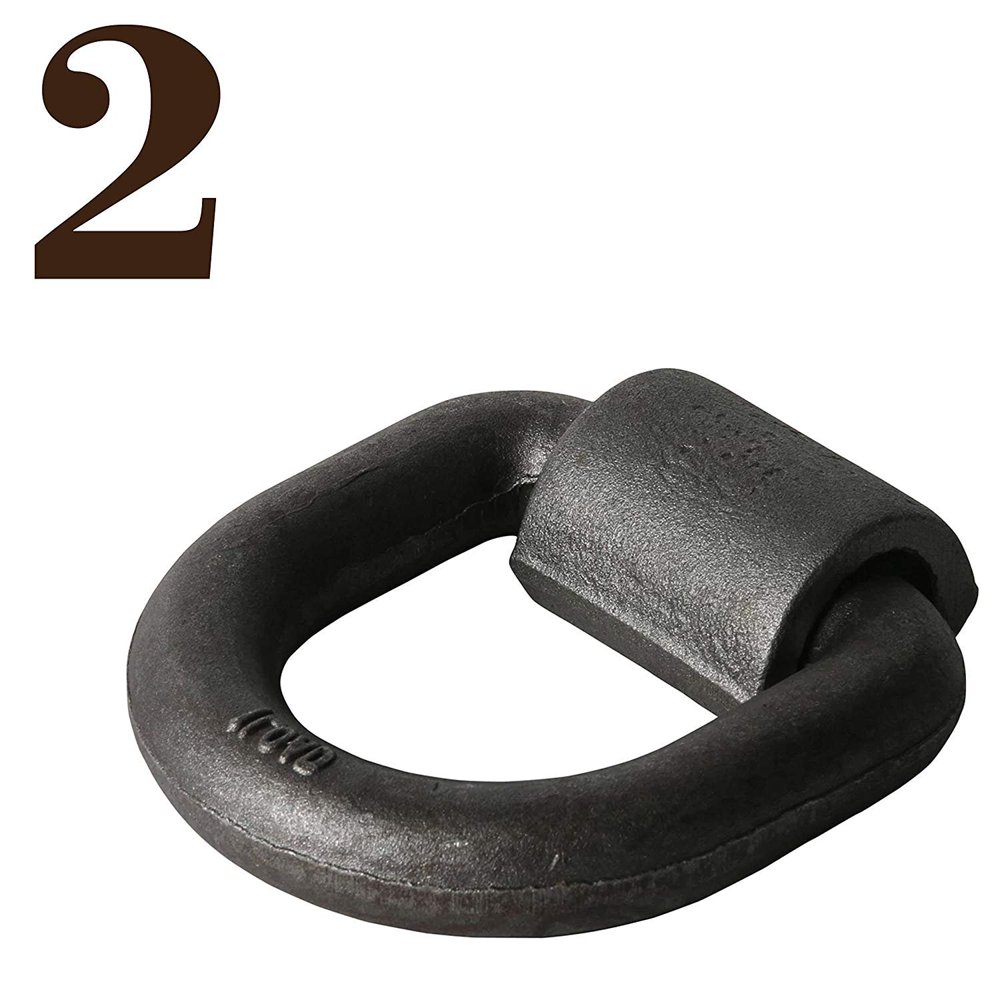 FOUR Weld-On D Ring Tie Down Anchors | 1/2" Forged Steel D Rings with ...