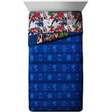 Jay Franco Marvel Avengers Twin Bed Set, Blue, 4-Piece Superhero ...