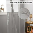 JIUZHEN Grey Sheer Curtains 54 Inches Long - Semi Transparent Light Filtering Grommet Window ...
