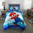 Super Mario Kids Twin Bed in a Bag, Gaming Bedding, Comforter and ...