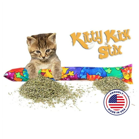 USA Kitty Kick Stick Catnip Kickers - Set of (2) 15" Toys - Walmart.com