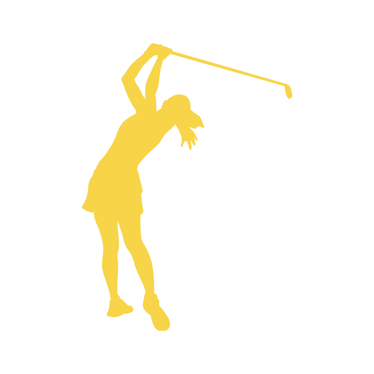 Female Golfer Sticker Decal Die Cut - Self Adhesive Vinyl ...