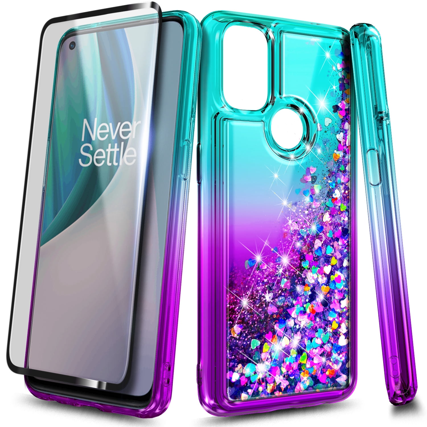 OnePlus Nord N10 5G Phone Case with Tempered Glass Screen Protector ...