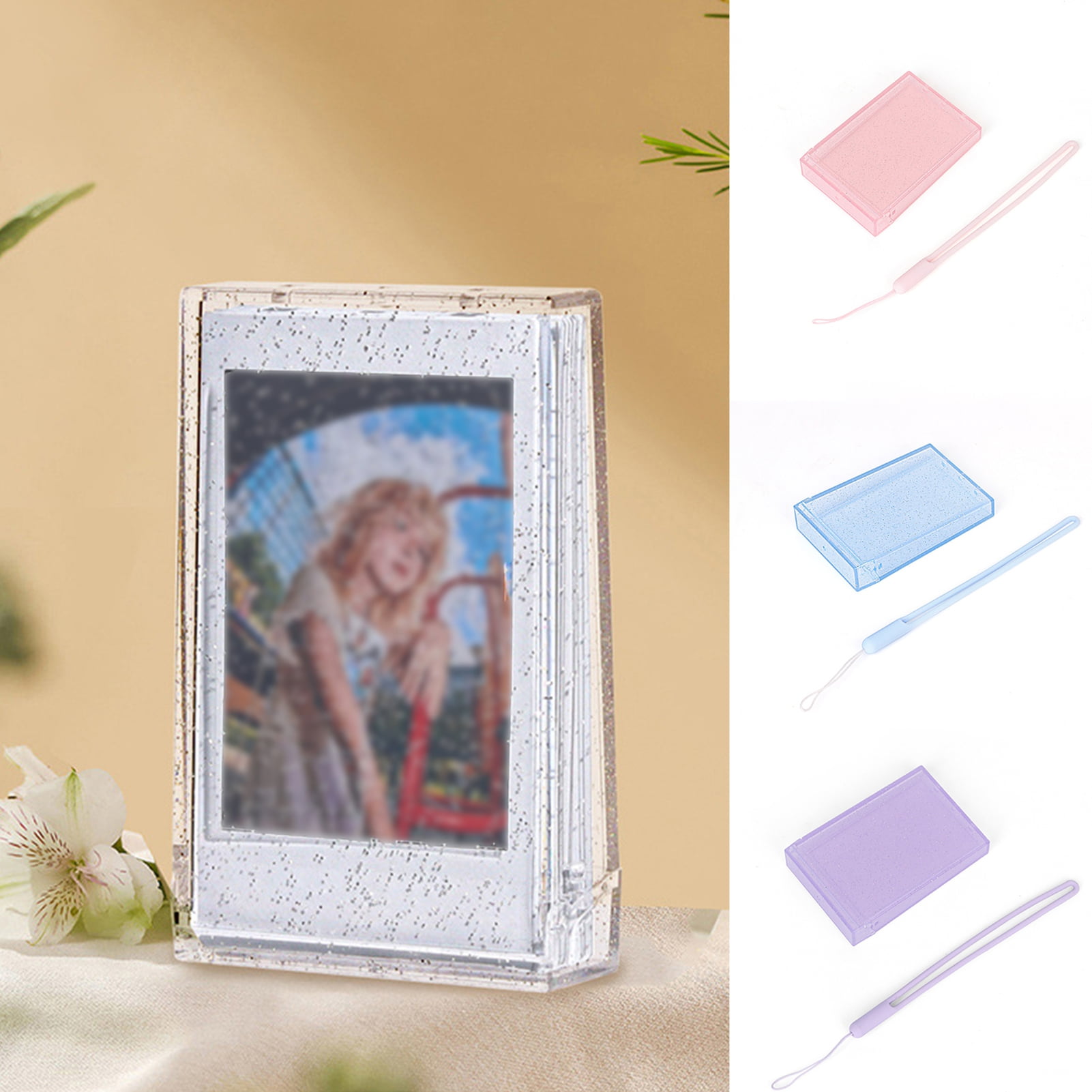 Hadanceo Waterproof Photo Display Storage Box with Glitter Design for ...