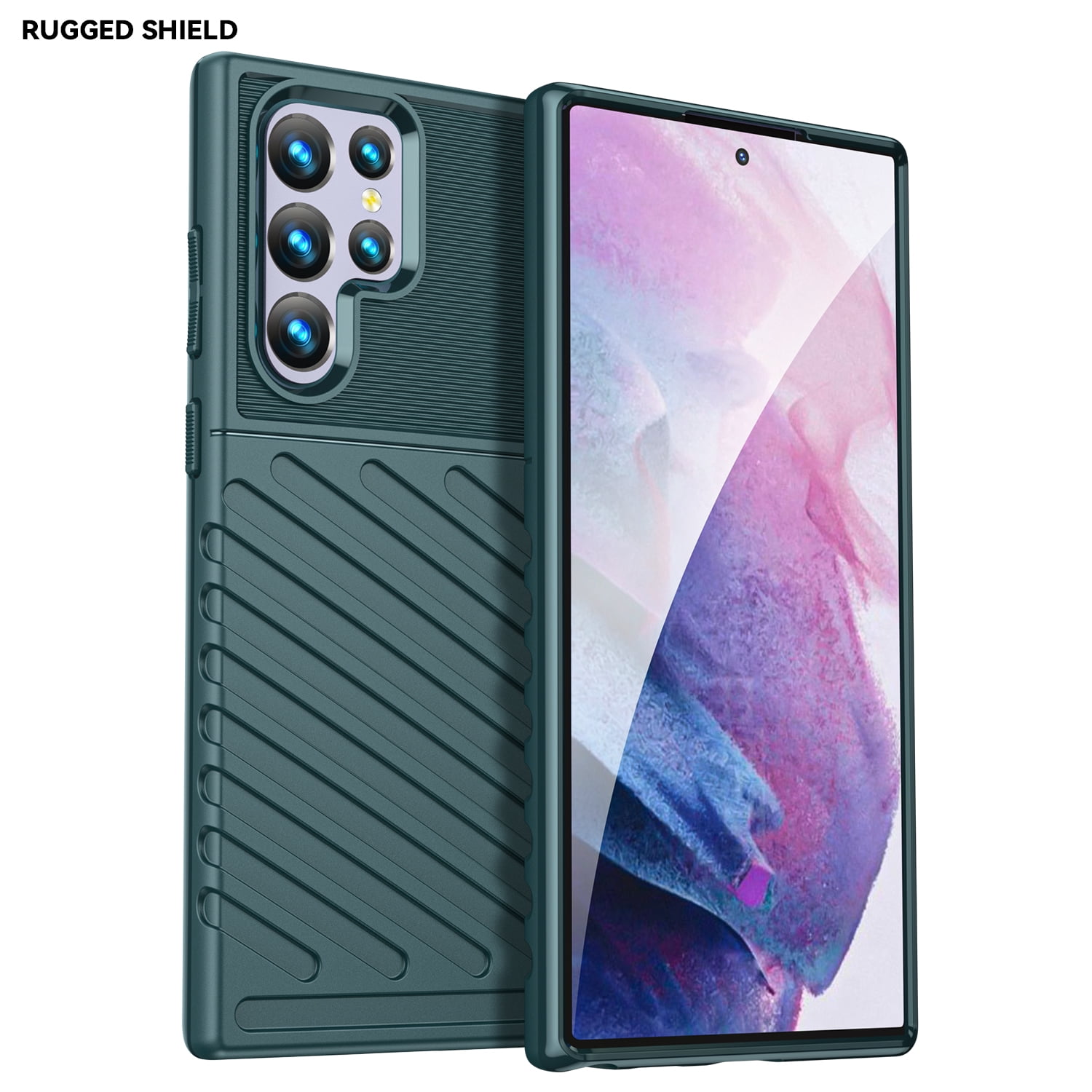 Galaxy S22 Ultra Case, Dual Layer Protective Heavy Duty Cell Phone Cover Shockproof Rugged with ...