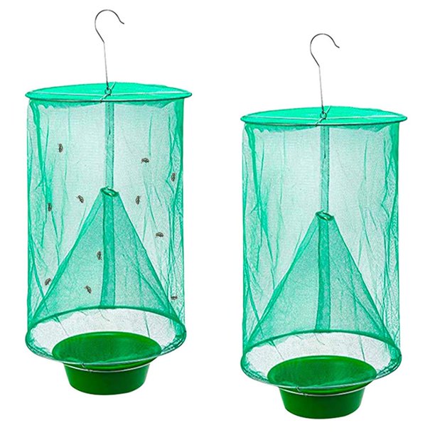 Ranch Fly Trap, 2 Pieces Fly Cage Reusable Fly Catcher, Insect Trap Net ...