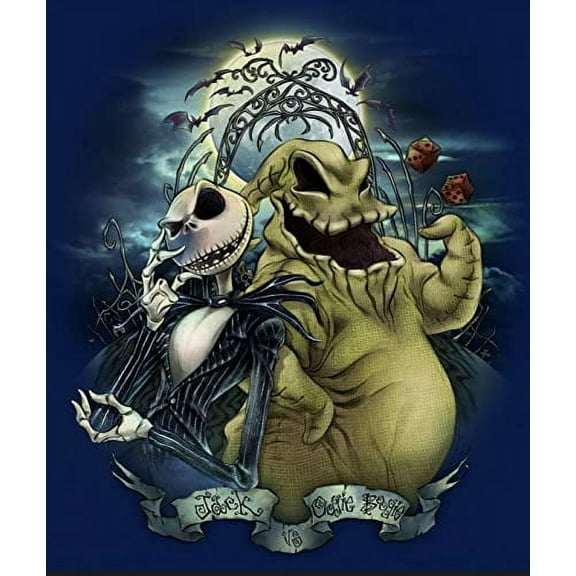 Nightmare Before Xmas Jack and Sally Edible Icing Image Cake Topper-1/4 ...