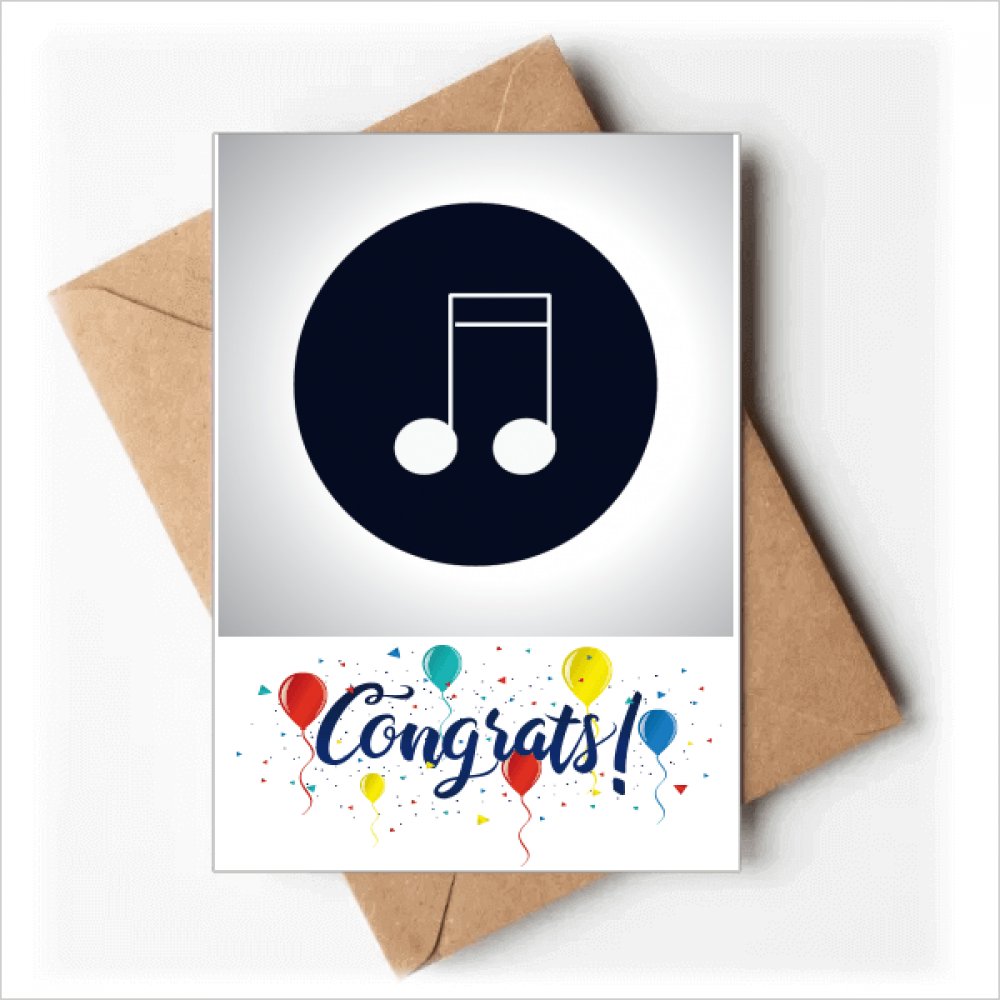 Duplicado demiquaver notas musicales Sobre de la Carta de felicitación ...