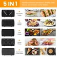 iMounTEK Sandwich Maker Homemade Breadfast Machine 5-in-1, Double-Sided ...