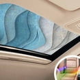 Aqua Beige Ombre Privacy Window Film, Decorative Stained Glass Window ...