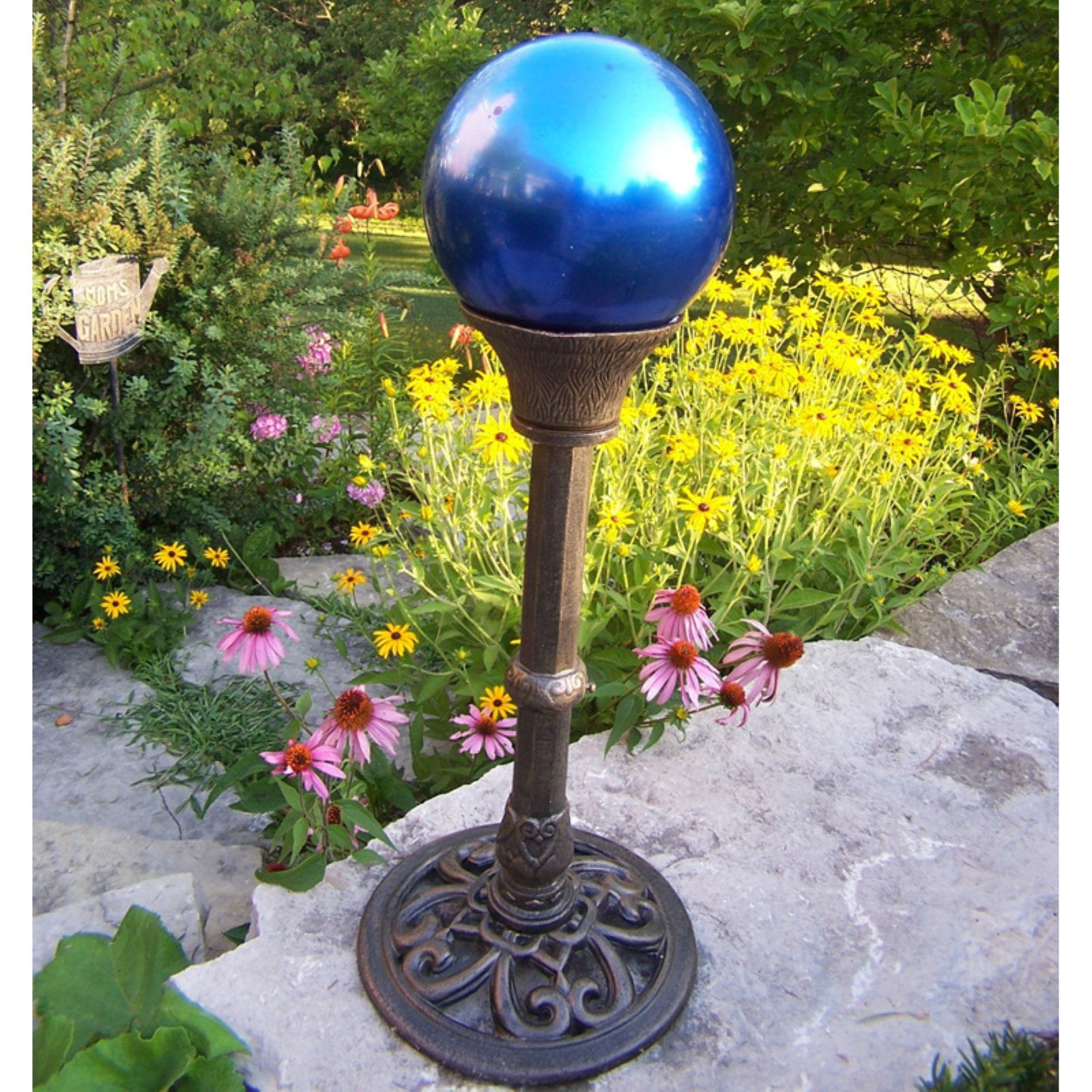 Oakland Living Blue Gazing Ball in Verdi Grey - Walmart.com