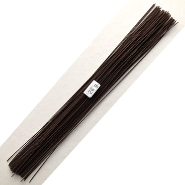 32 Gauge White Cotton Covered Floral Wire - 130 feet per bundle (39.6m ...