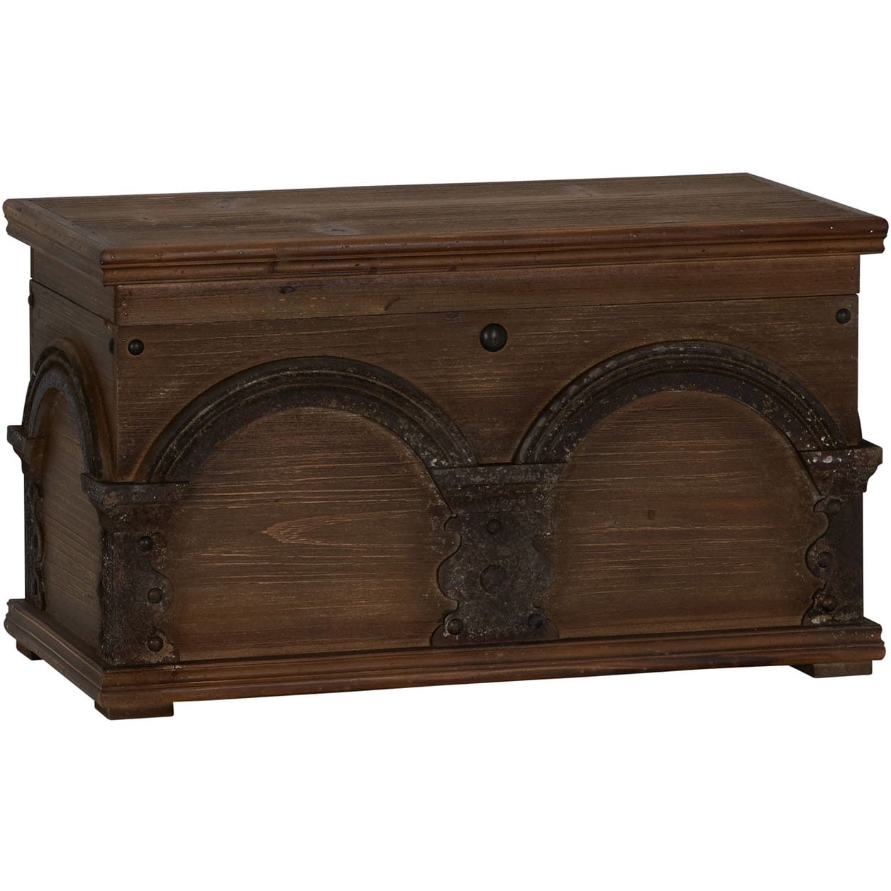 HOUSEHOLD ESSENTIALS Wooden Arch Trunk, Small - Walmart.com