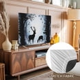 Blue Black Moose TV Cover for 75 Inch Screen,Stretch Fabric Dustproof ...