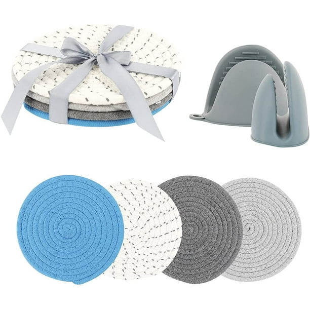 Potholders Trivets Set, 100% Pure Cotton Thread Weave, Kitchen Trivet ...