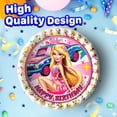 7.5x Inch Edible Cake Toppers –Fashion Doll Girl Pink Themed Birthday ...