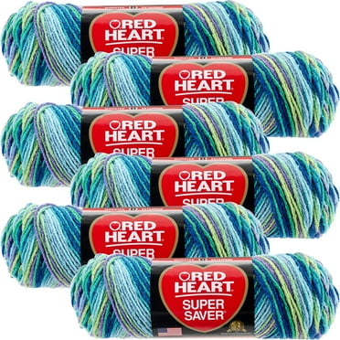 Red Heart Super Saver Yarn - Blacklight, Multipack of 6 - Walmart.com