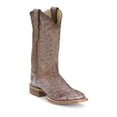 Justin Boots Mens Chisolm Full Quill Ostrich Square Toe Pull On Cowboy ...