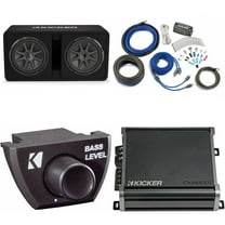 Kicker 48DCVR122 CompVR 12" dual subs in vented box & 46CXA800.1 Amp ...