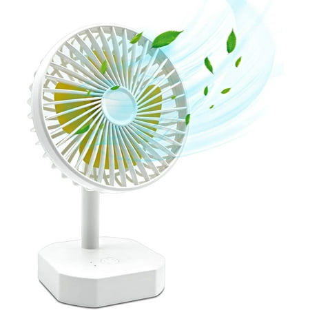 Mini Desk Fan USB Quiet Fan 3 Speeds Office Battery Powered Fan ...