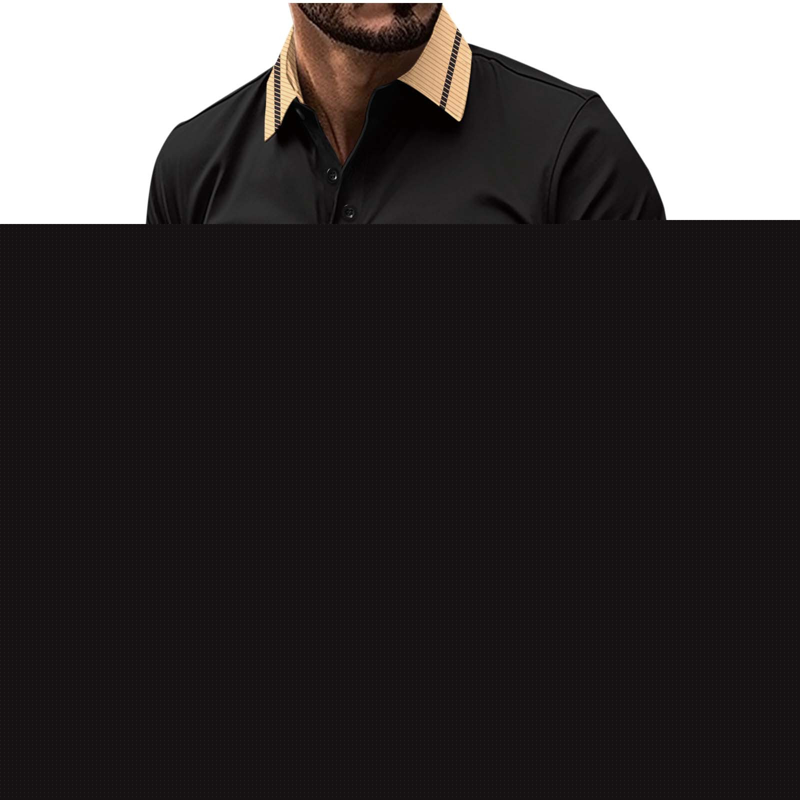 Ceisia Chemise Décontractée à Manches Courtes pour Hommes, Col Rabattu ...
