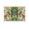 Birds Tree Sun Shade Sail 14'X18' Watercolor Red Yellow Orange Blue ...