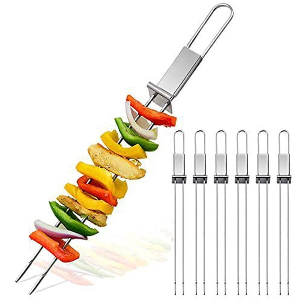 Qiopertar Clearance Free Shipping Metal Stainless Steel Grilling Skewer ...