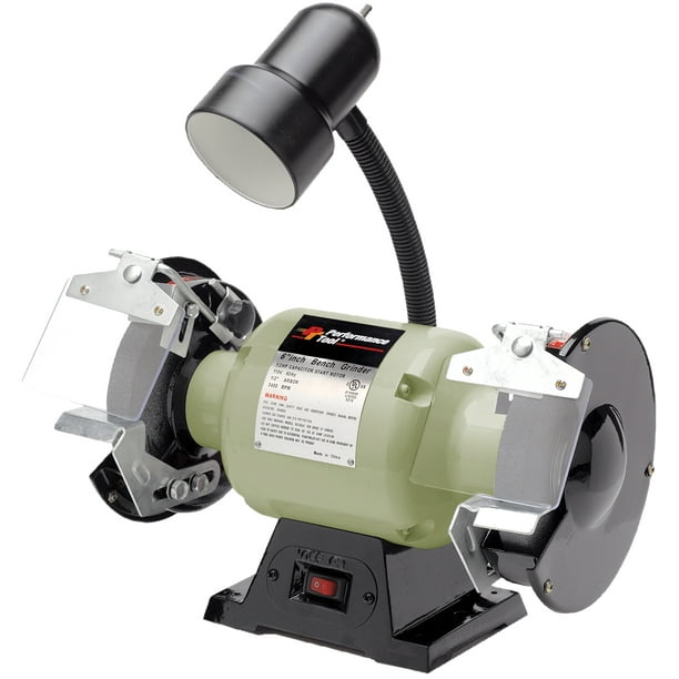 Performance Tool 6 Inch Bench Grinder With Worklight (W50001) - Walmart.com