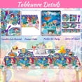 Little Mermaid Party Decorations, 61Pcs Dinnerware Set for 20, Includes ...