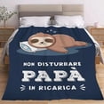 Flat Printed Blanket Featuring Soft And Cozy Sloth Design with The Text ...