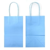 AZOWA Blue Gift Bags, 4.7 x 2.4 x 6 in, 25 Pcs, Kraft Paper, Handles ...