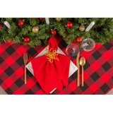 DII Red Buffalo Check Table Topper, 40x40", 100% Cotton - Walmart.com
