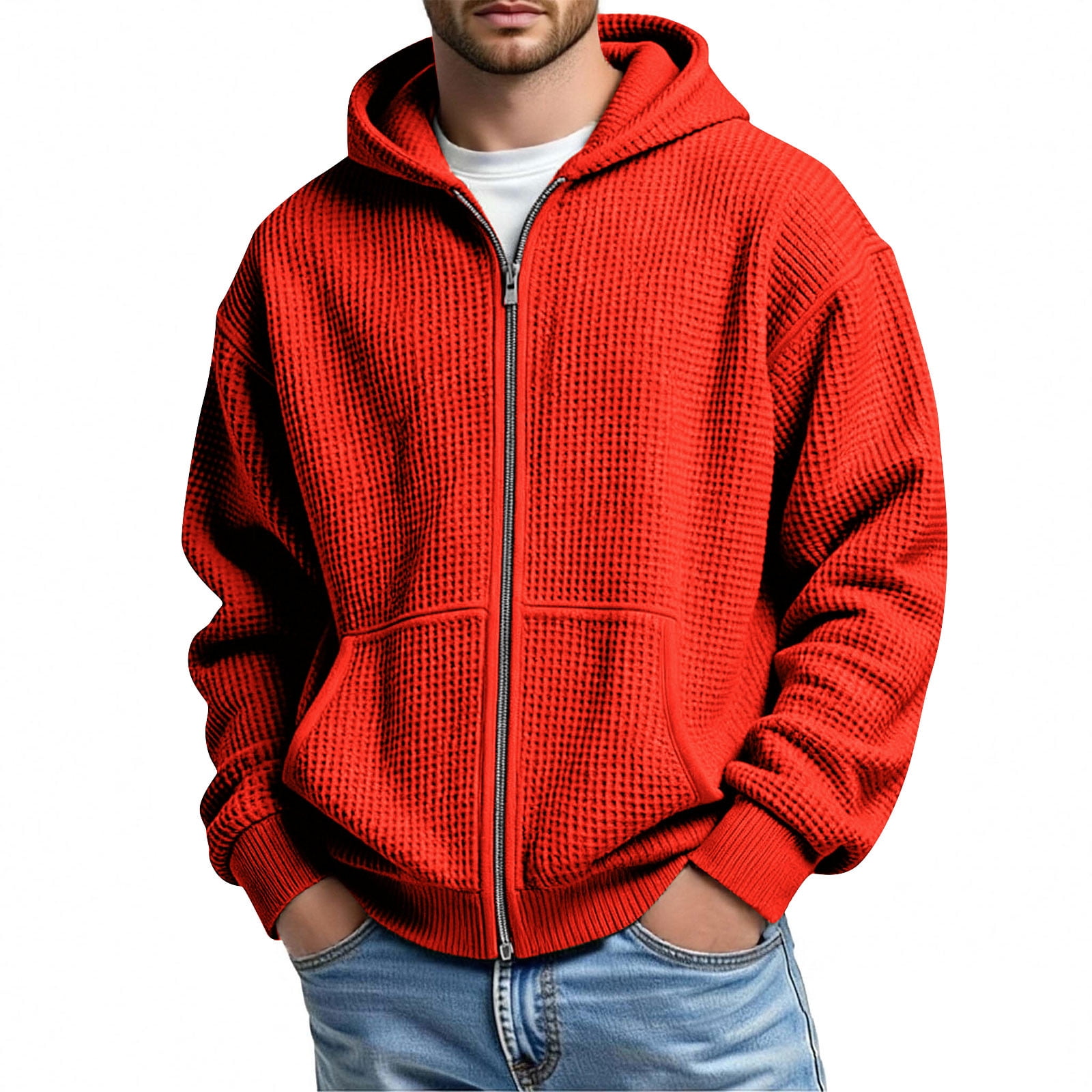 Click here for Kalauyu Mens Hoodie Big And Tall Zipper Hooded Swe... prices