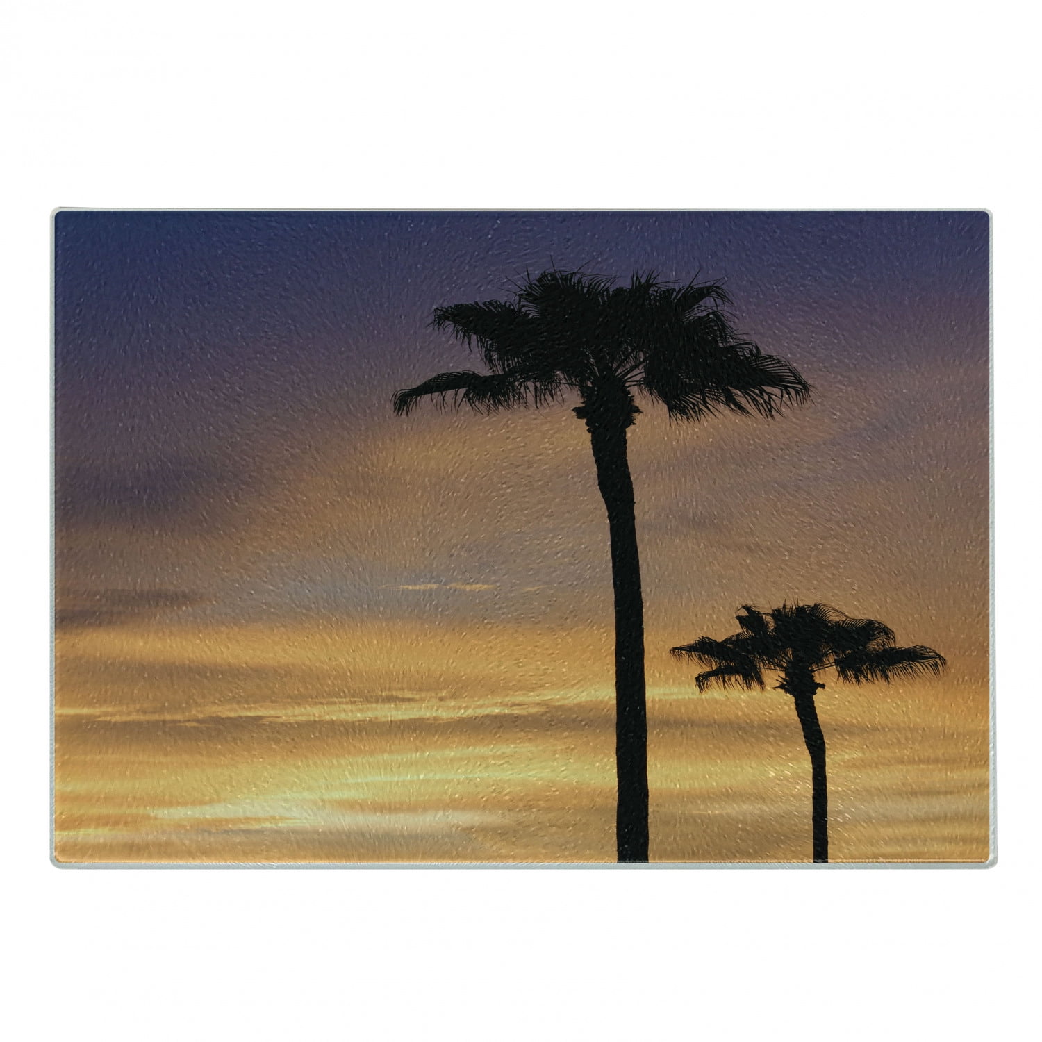 Palm Tree Cutting Board, PalmTrees Twilight in Tropical Environment ...