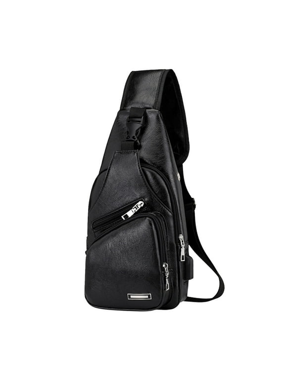 KRONDO Men's Genuine Leather Messenger Bag, Small Crossbody Shoulder ...