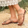 Bibifish Womens Flat Sandals Chic Feminine Sleek Rhinestone Slip On ...