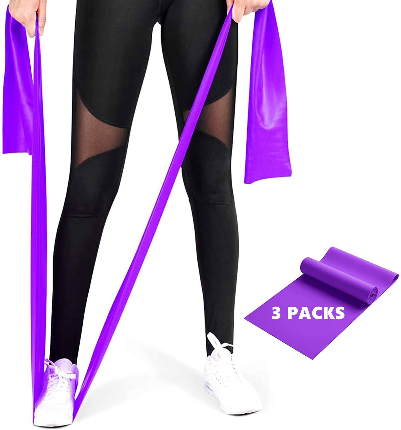 Resistance Bands Elastic Exercise Bands 3 Pack Physical Therapy Tension ...